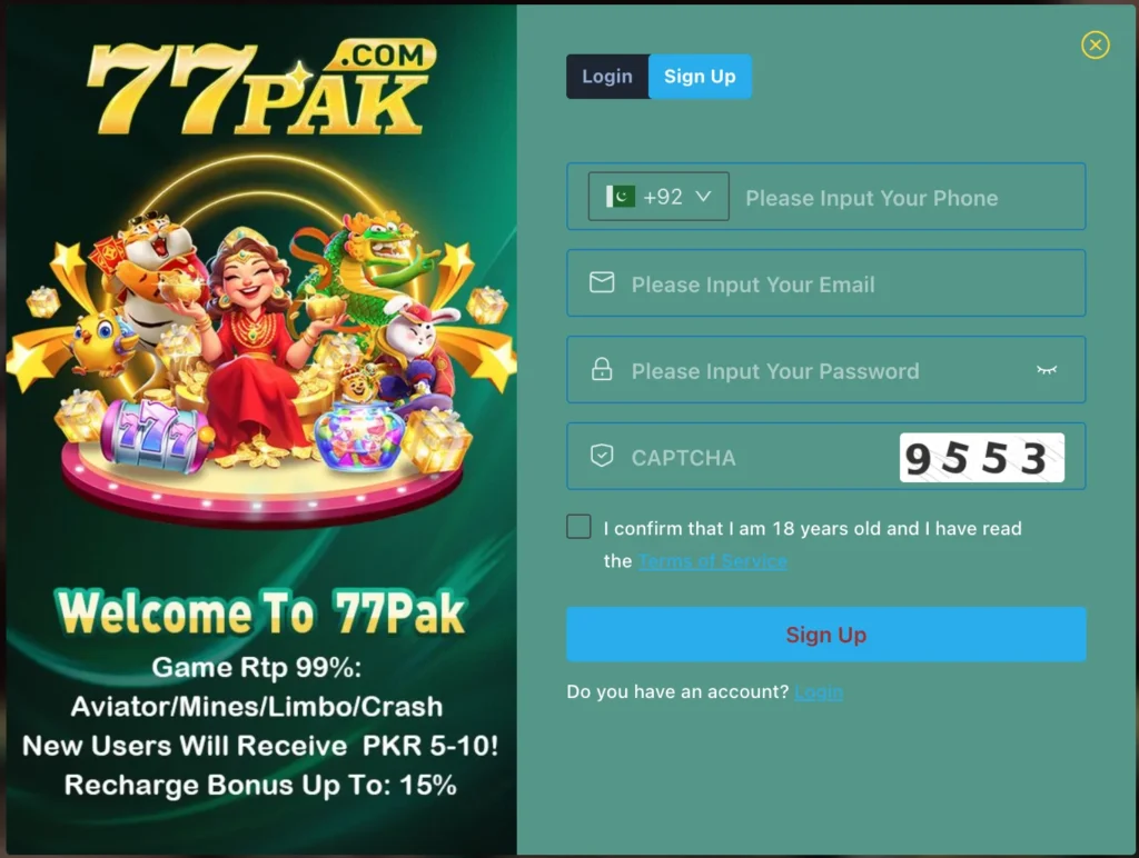 How to Register Account on 77Pak Game?